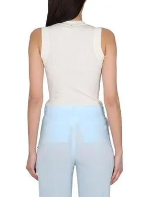 Max Mara Cotton Tank Top - White
