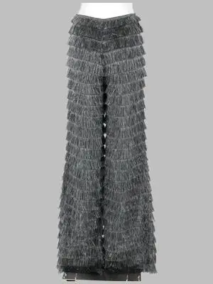 Alberta Ferretti Fringed Pants - Gray