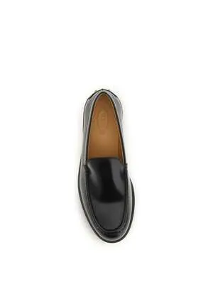 TOD'S Gommino Leather Loafers - Black