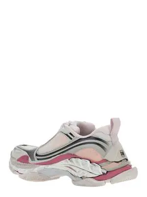 Balenciaga Triple-s 2' Sneakers With Logo On The Front And Back And Worn Effect In Leather For - Multicolor