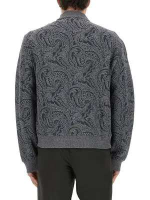 Etro Jacquard Bomber Jacket With Logo