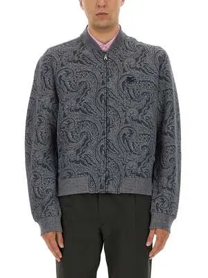 Etro Jacquard Paisley Bomber Jacket - Gray