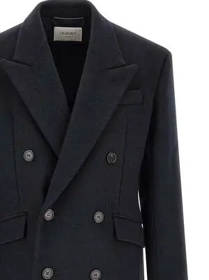 Saint Laurent Double-breasted Coat