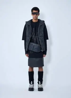 Moncler Rick Owens Geocamo Flight Quilted Hooded Gilet - Black