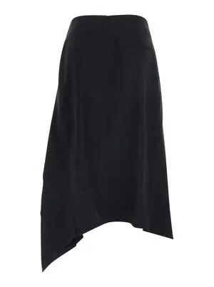 Bottega Veneta Wool Ruffle Midi Skirt