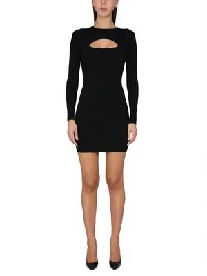 Dsquared2 Cut-out Long-sleeve Mini Dress - Black