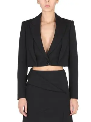 Alexander McQueen Cropped Jacket - Black