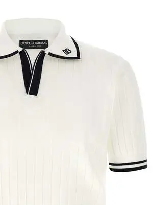 Dolce & Gabbana Flat Ribbed Polo Shirt