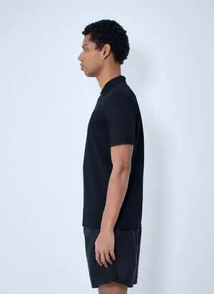 Prada Logo Motif Polo Shirt - Black