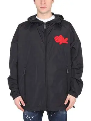 Dsquared2 Jacket With Logo Patch - Black