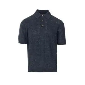 Brunello Cucinelli Large Ribbed Knitted Linen Polo