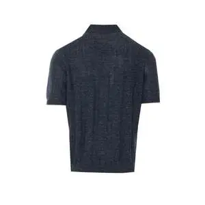 Brunello Cucinelli Large Ribbed Knitted Linen Polo