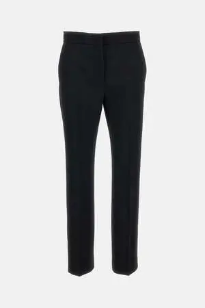 Max Mara Slim-fit Stretch Double Wool Canvas Trousers - Multicolor