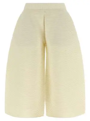 Issey Miyake Corrugated Knit Pants - White