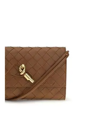 Bottega Veneta Andiamo Clutch Bag - Brown