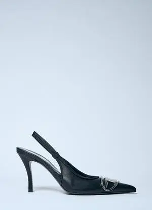 DIESEL® D-venus Sb Leather Pumps - Black