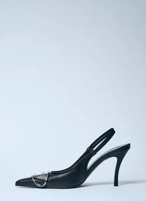 DIESEL® D-venus Sb Leather Pumps - Black