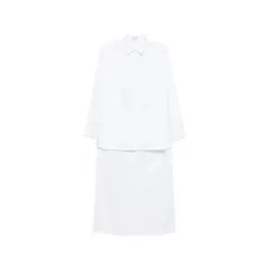 Alaïa Cotton Asymmetric Hem Shirt - White