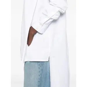 Alaïa Cotton Asymmetric Hem Shirt