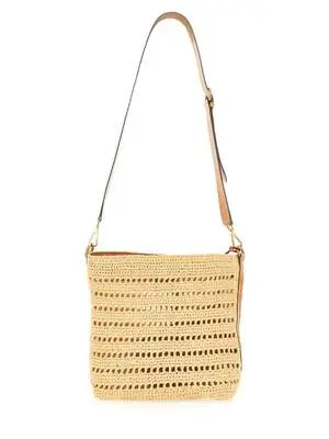 Etro Perforated Raffia Shoulder Bag