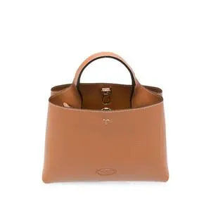 TOD'S Calf Leather Tote Bag - Brown
