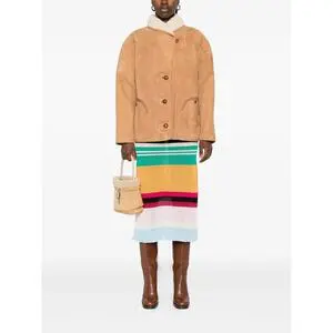 BLAZÉ MILANO Sheepskin Shearling Jacket - Brown