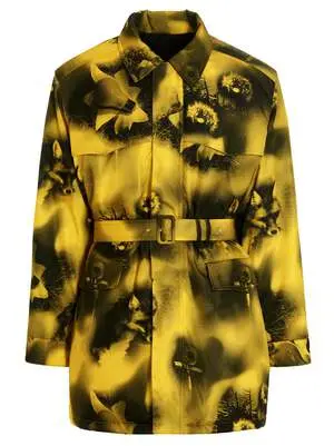 Prada Re-nylon Printed Parka - Yellow