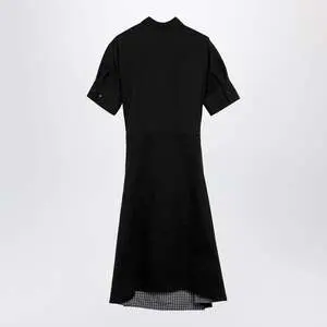 Loewe Cotton Gabardine Midi Shirt Dress - Black