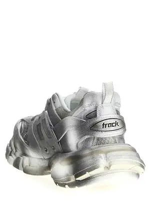 Balenciaga Track Stencil Logo Sneakers - Silver