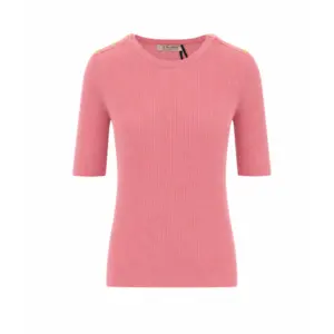 Max Mara Ribbed Smmriviera Short Sleeves Sweater - Pink