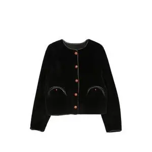 BLAZÉ MILANO Jackets Faux Fur & Shearling Jackets - Black