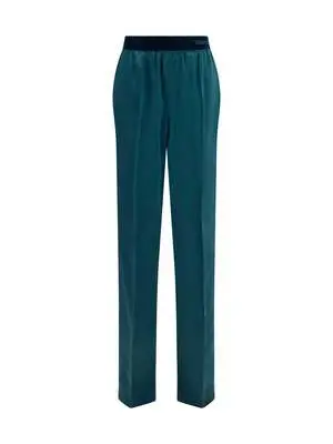 TOM FORD TOM FORD Silk Satin Pants Blue