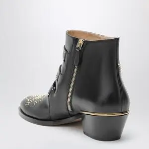 Chloé Susanna Ankle Boots In With Studs - Black