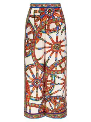 Dolce & Gabbana Silk Vanity Pants - Multicolor