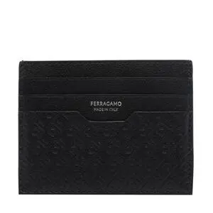 FERRAGAMO Monogram Cards Holder - Black