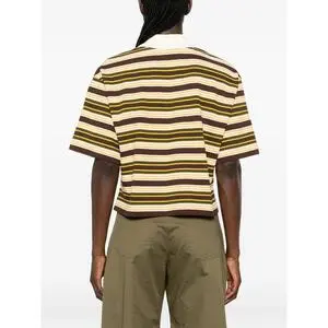 Moncler Striped Cotton Polo Top