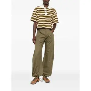 Moncler Striped Cotton Polo Top