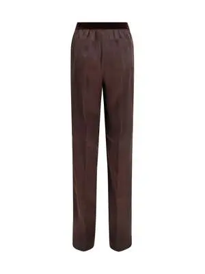 TOM FORD Stretch Silk Satin Pants - Brown
