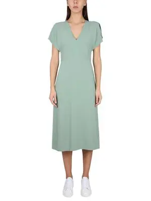 BOSS V-neck Midi Dress