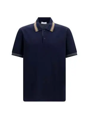 FERRAGAMO Cotton Piqué Polo Shirt - Blue