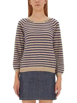 A.p.c. Lilas Striped Regular Fit Shirt - Multicolor