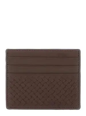 Dragon Diffusion Card Holder With Woven Design In Leather For