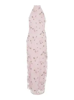 ROTATE BY BIRGER CHRISTENSEN Floral Open-back Long Dress - Multicolor