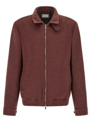 Brunello Cucinelli Virgin Wool Beaver Bomber Jacket - Multicolor