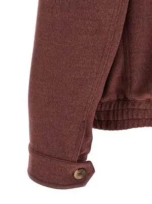 Brunello Cucinelli Virgin Wool Beaver Bomber Jacket