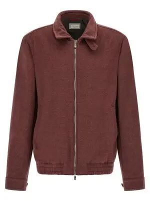 Brunello Cucinelli Virgin Wool Beaver Bomber Jacket - Multicolor