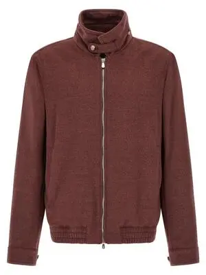 Brunello Cucinelli Virgin Wool Beaver Bomber Jacket - Multicolor