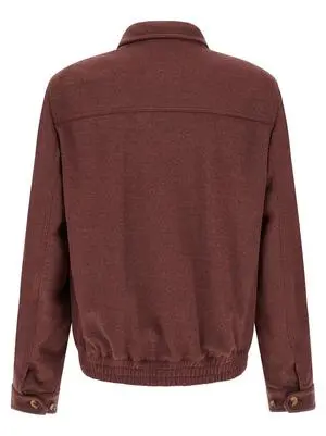 Brunello Cucinelli Virgin Wool Beaver Bomber Jacket - Multicolor