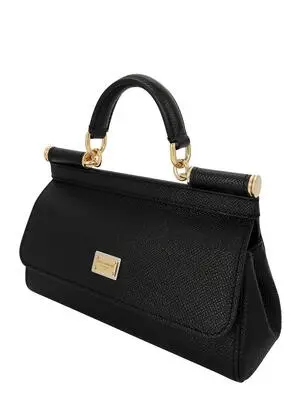 Dolce & Gabbana Grained Leather Handbag - Black