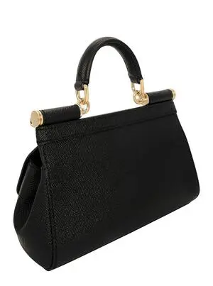 Dolce & Gabbana Grained Leather Handbag - Black